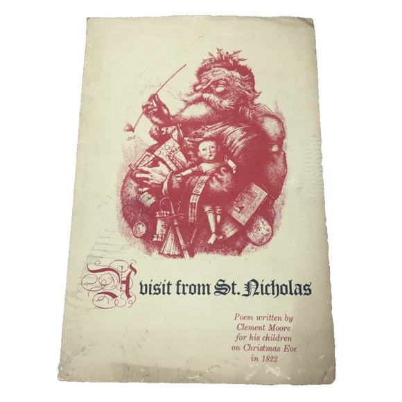 Holiday | 1937 A Visit From St Nicholas Booklet Metlife Clement Moore ...